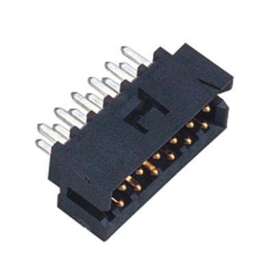 China 2.00 Board To Wire Connectors 180° DIP H=6.4 Box Header Au or Sn over Ni for sale