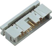 China PBT Brass 2.54 Box Header Connector 10P  20mΩ Max 1000V AC/DC for sale