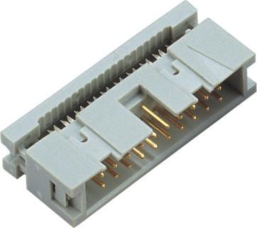 China PBT Brass 2.54 Box Header Connector 10P  20mΩ Max 1000V AC/DC for sale