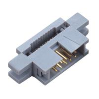 China Locating Hole PBT Brass 2.54 Box Header Gold Tin Plating IDC Type Male Header Connector for sale