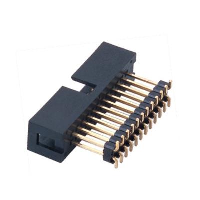 China Full Gold Plating SMT Connector 2.54 Mm Pitch Box Header H=9.0 Add Housing for sale