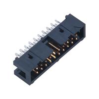 China 2.54 Pitch Box Header Connector or PA9T Black  Electroplated semi Gold Tin for sale
