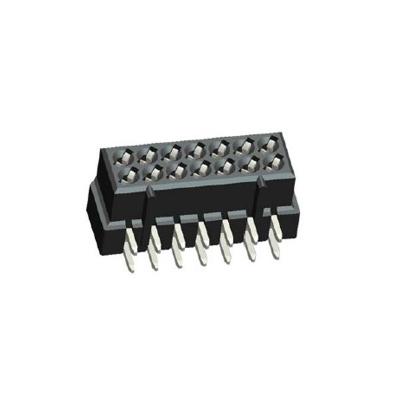 China 1.25 mm PCB Board Connectors Right Angle  Dual Row Tin Plated Over Nickel for sale