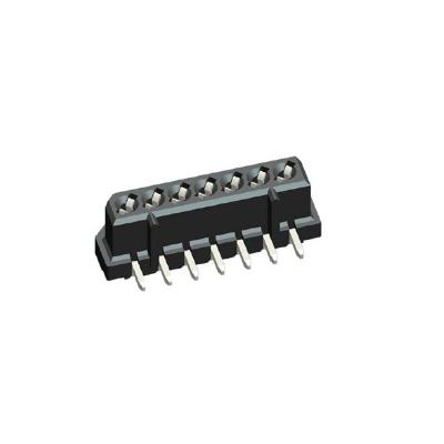 China 1.25mm Female Header  Single Row Right Angle Through Board Connector for sale