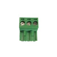 China Green Color Terminal Block Connector 5.08 Pitch Without Ear PA66 Female Matte Tin ROHS for sale