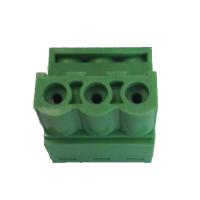 China Green Color Terminal Block Connector 5.08 Pitch Without Ear PA66 Female Matte Tin ROHS for sale