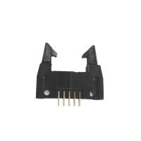 China Long Latch 2.54mm Pitch Eigctor Header Straight PBT Black Gold Flash for sale