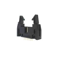 China Long Latch 2.54mm Pitch Eigctor Header Straight PBT Black Gold Flash for sale