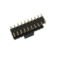 China Double Plastic Rual Row Pin Header Connector SMT PA9T Black ROHS for sale