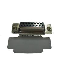 China WCON 15P Double Row D SUB Connector Female Straight Type PBT Black ROHS for sale