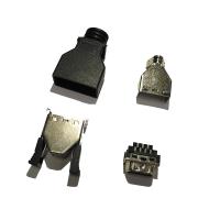 China Black Computer Pin Connectors SCSI  CEN-TYPE 14 Pin Male PBT Black Sel.5U