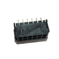 China 3.0 Pitch Micor Mini Fit Wafer Dual Row Straight With Post  LCP Black ROHS for sale