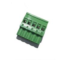 China Green Color Terminal Blocks Connnector 5.08 pitch PA66 Without Ear Matte Tin ROHS for sale