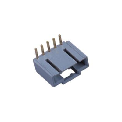 China Grey Single Wafer Wire To Board Connector Brass Pin 2.54mm Right Angle for sale