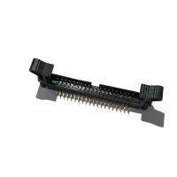 China Right Angle PA9T Latch Header Ejector Header 2.0 Pitch Black Color With Gold Flash for sale