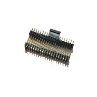 China SMT Type Pin Header Connector Double Plasitc Dual Row PA9T Black ROHS for sale