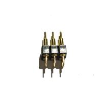 China WCON 2.54mm Machined Pin Header Dual row PPS BK H=3.0 Straight Gold Flash for sale