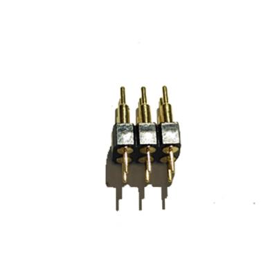 China WCON 2.54mm Machined Pin Header Dual row PPS BK H=3.0 Straight Gold Flash for sale