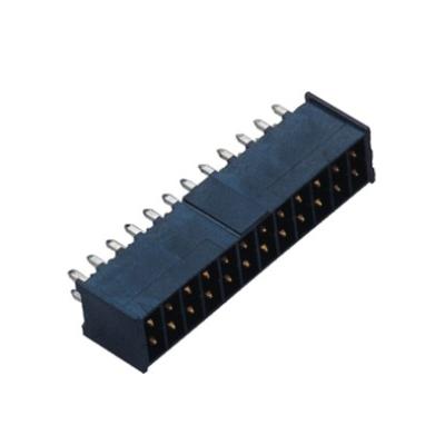 China WCON 2.54 mm Pitch  Wire To Board Connector  Wafer Dual Row Straight LCP Black Brass for sale