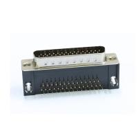 China WCON 44P D SUB Connector Right Angle Male Type Black Sel.1U