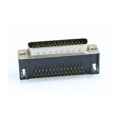 China WCON 44P D SUB Connector Right Angle Male Type Black Sel.1U