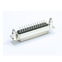 China WCON D SUB Connector 25P Female Double Row Straight Type PBT Black ROHS for sale