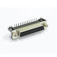 China WCON DB25 Connector Right Angle 25 Pin Female Connector For PCB PBT Balck ROHS for sale