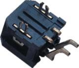 China Right Angle SMT Wire To Board Connectors 3.00mm 2*2P LCP black Sn plated ROHS for sale