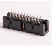 China Stamping Terminal Box Header Connector 2.54 Pitch 20P H=9.0 PBT Black ROHS for sale