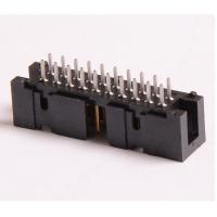 China H=6.4 2.0 Pitch Box Header Connector Straight PBT Black Gold Flash ROHS for sale