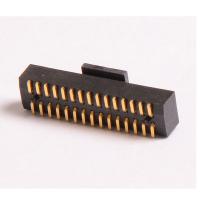 China SMT Type Connector Pin Header 1.27 Mm Pitch PA9T Black Gold Flash ROHS for sale
