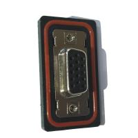 China WCON D-SUB Connector Female Three Row 15P Water Proof PBT Black ROHS for sale