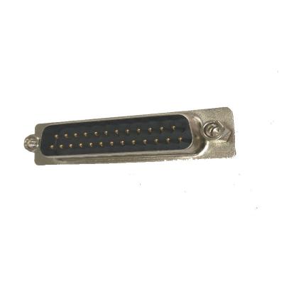 China WCON D-SUB Male Double Row Straight Type 25P PBT Black Sel . Gold Flash / Sn ROHS for sale