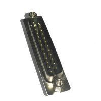 China WCON D-SUB Male Double Row Straight Type 25P PBT Black Sel . Gold Flash / Sn ROHS for sale