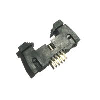 China Short Latch 1.27 	Latch Header Ejector Header 10p Straight PA9T Black Gold Flash Rohs for sale