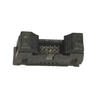 China Short Latch 1.27 	Latch Header Ejector Header 10p Straight PA9T Black Gold Flash Rohs for sale