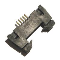China Short Latch 1.27 	Latch Header Ejector Header 10p Straight PA9T Black Gold Flash Rohs for sale