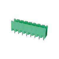 China 5.08 Pluggable Terminal Block Connector Male 1*8P Straight , PA66 Green Open Type W/O Flange for sale