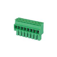 China PA66 3.50mm Pluggable Terminal Blocks Connector Female Green for sale