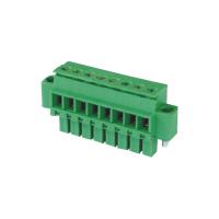 China PA66 3.50mm Pluggable Terminal Blocks Connector Female Green for sale