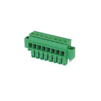 China PA66 3.50mm Pluggable Terminal Blocks Connector Female Green for sale