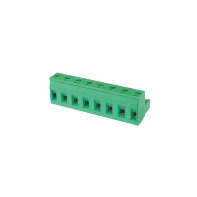China 5.08mm Pitch Pluggable Terminal Block PA66 Green 8P horizontal forward direction line for sale