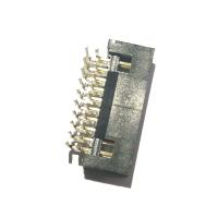 China Right Angle 1.27 Mm Pitch Connector , PA9T Black  20 Pin Header Connector for sale