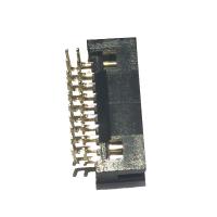 China Right Angle 1.27 Mm Pitch Connector , PA9T Black  20 Pin Header Connector for sale