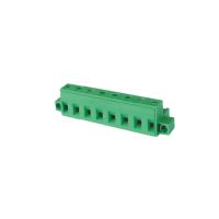 China 5.08 Pluggable Terminal Block Connector Female PA66 W / O Ear 8P Vertical Line Matte for sale