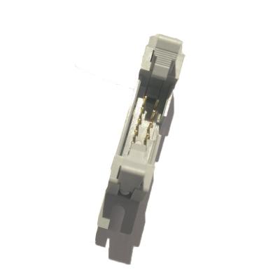 China Grey 10P 2.54 Ejector Header Latch Header IDC Type With Location Hole PBT ROHS Approved for sale