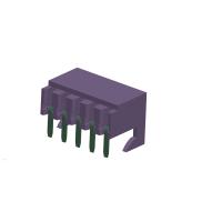 China PA66 White 2.54 Wafer Connector Wire To Board 5P Right Angle  Sn Plated H=7.9 DIP=3.35 46PCS/Tube N.W:0.55g for sale