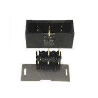 China 10P 2.54Box Header K-3/4/7/8P , Straight Add Plastic H=2.5*2 PA9T Black Gold Flash for sale