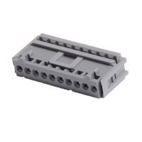 China 2.50 IDC Socket Wire To Board Connector 8P PBT Grey , Matte Sn for sale