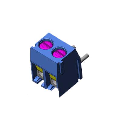 China H=8.4  3.81mm Euro 2P Right Angle Terminal Block  PBT Blue SN Plated ROHS for sale